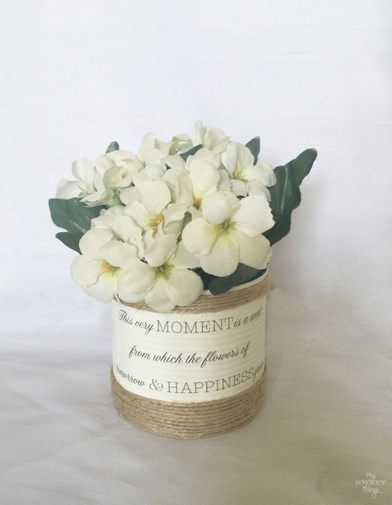 How to Make a Rustic Tin Vase On The Cheap · My Sweet Things