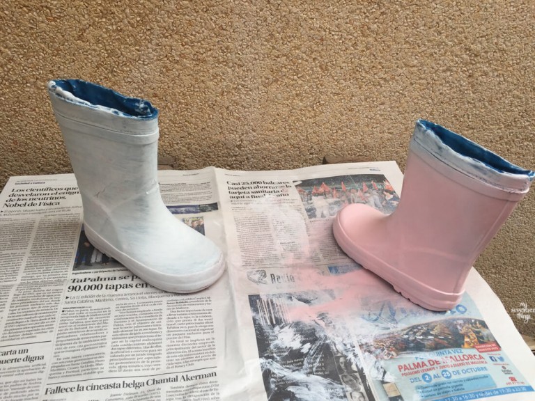 Earth Day Upcycled Rain Boots • My Sweet Things