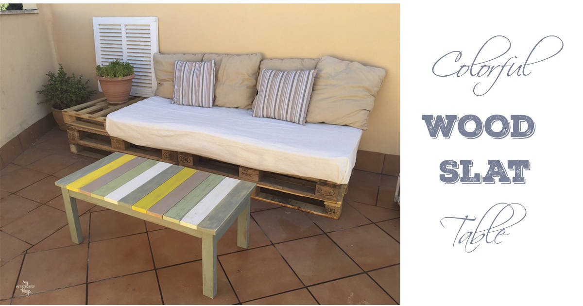 Colorful Wood Slat Table · Int'l Bloggers Club Challenge