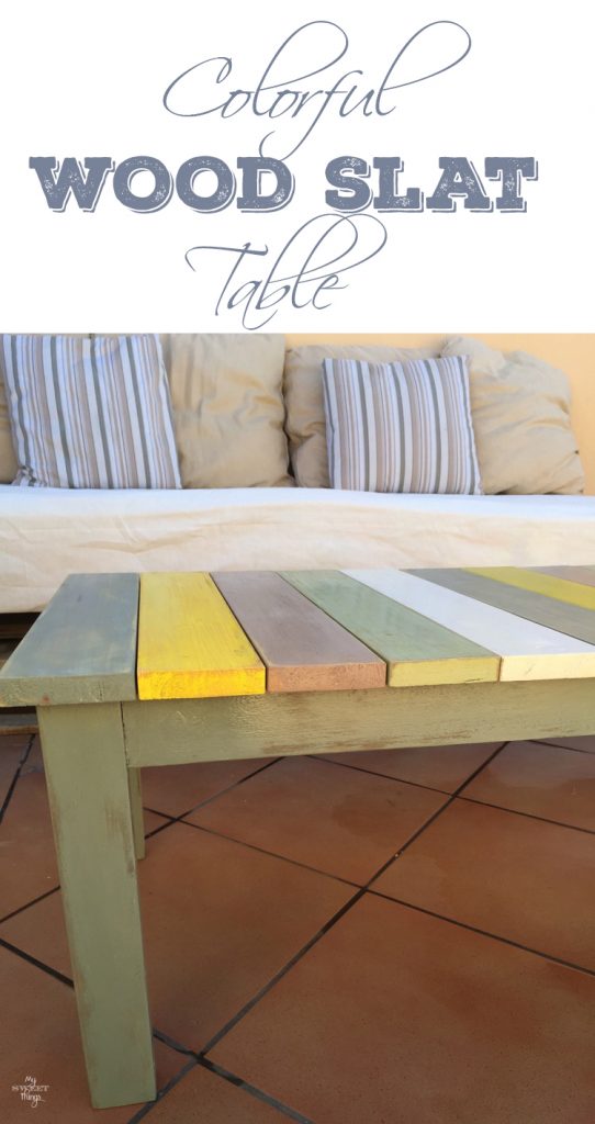 Colorful Wood Slat Table · Int'l Bloggers Club Challenge