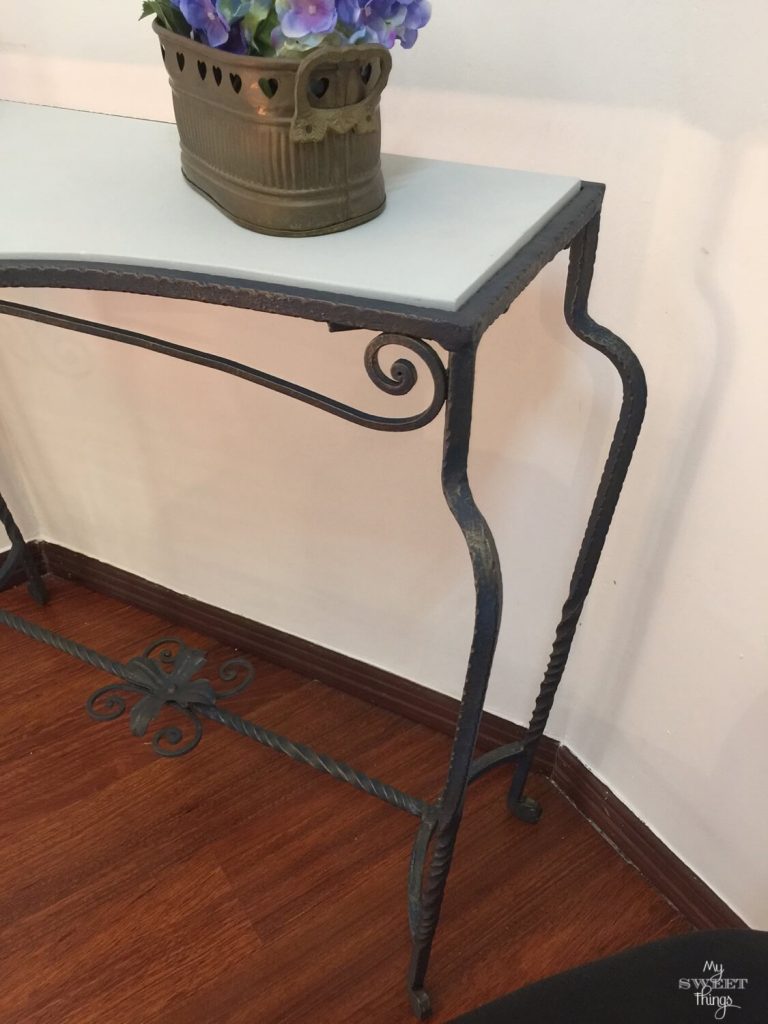 A Metallic Console Gets a Makeover · My Sweet Things