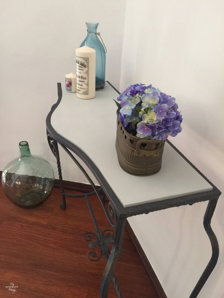 A Metallic Console Gets a Makeover · My Sweet Things