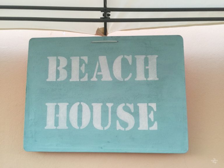 How to Make a Textured and Weathered Beach Sign on a Budget