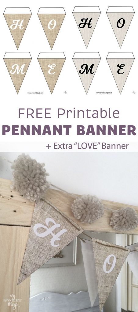 Home Decor On a Budget - Paper Pennant Banner Garland • My Sweet Things