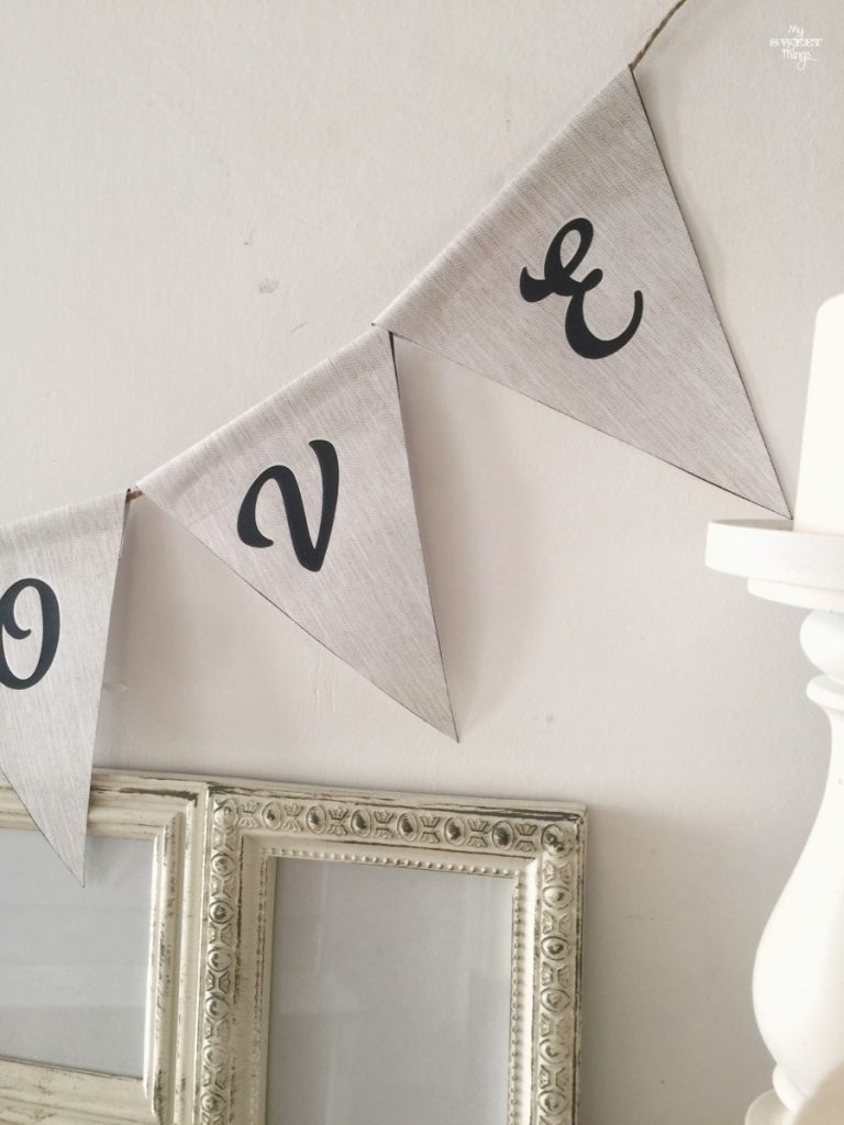 Home Decor On a Budget - Paper Pennant Banner Garland • My Sweet Things