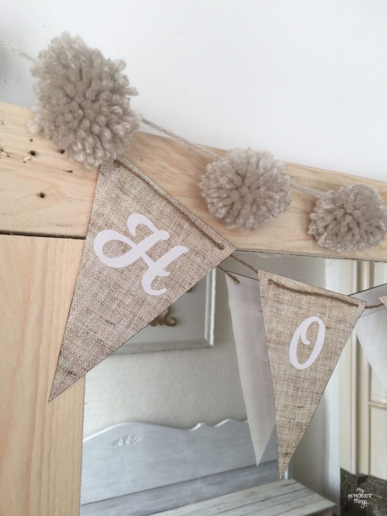 Home Decor On a Budget - Paper Pennant Banner Garland • My Sweet Things