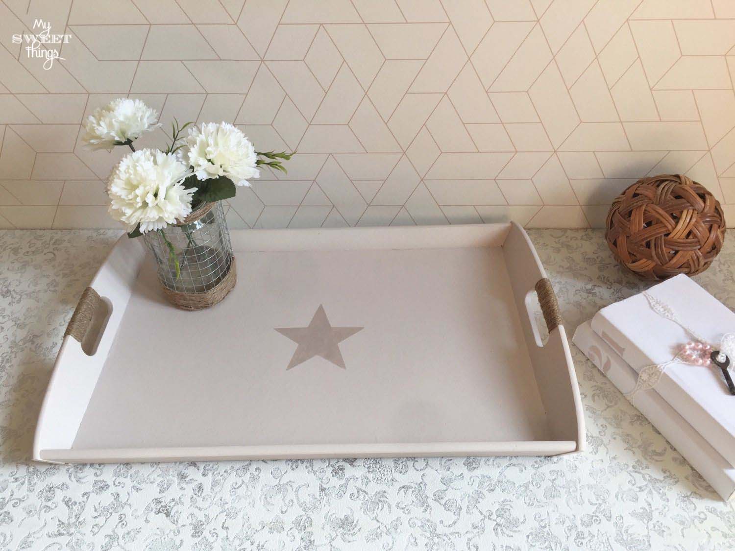 Rustic wooden tray makeover • My Sweet Things