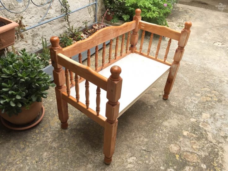 DIY Bench For Kids Using Footboards • My Sweet Things