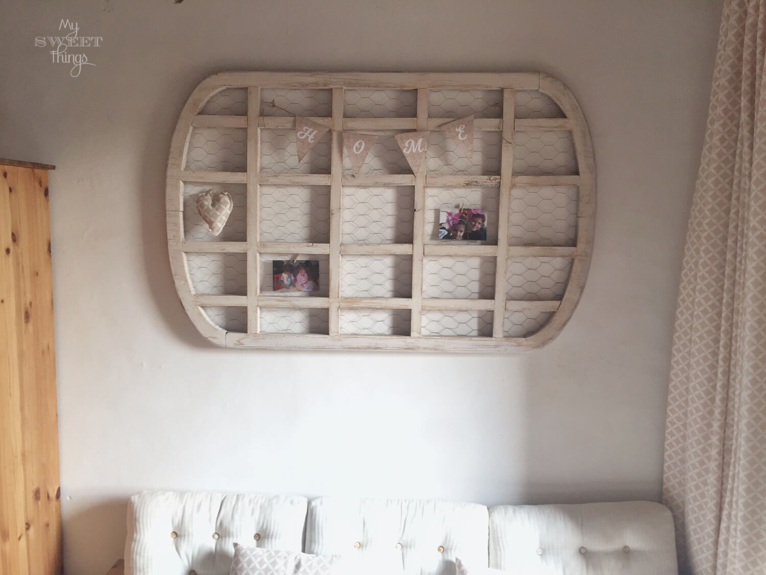 Upcycled Table Into Wooden Wall Display • My Sweet Things