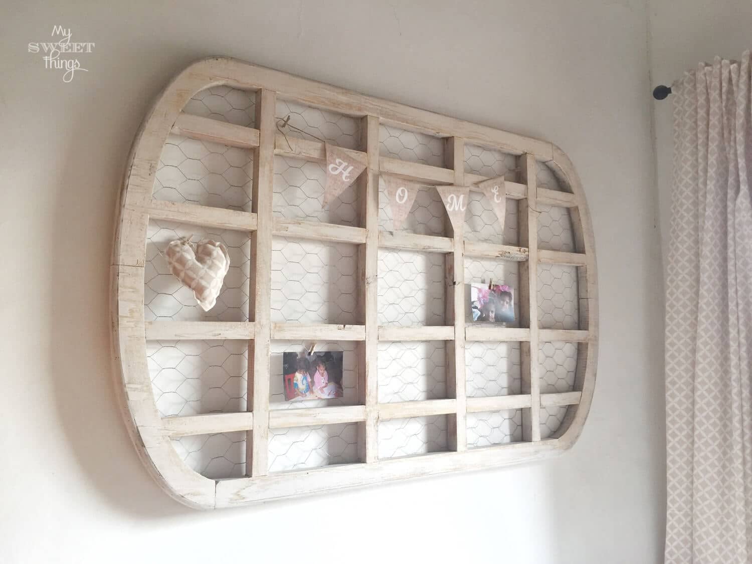 Upcycled Table Into Wooden Wall Display • My Sweet Things
